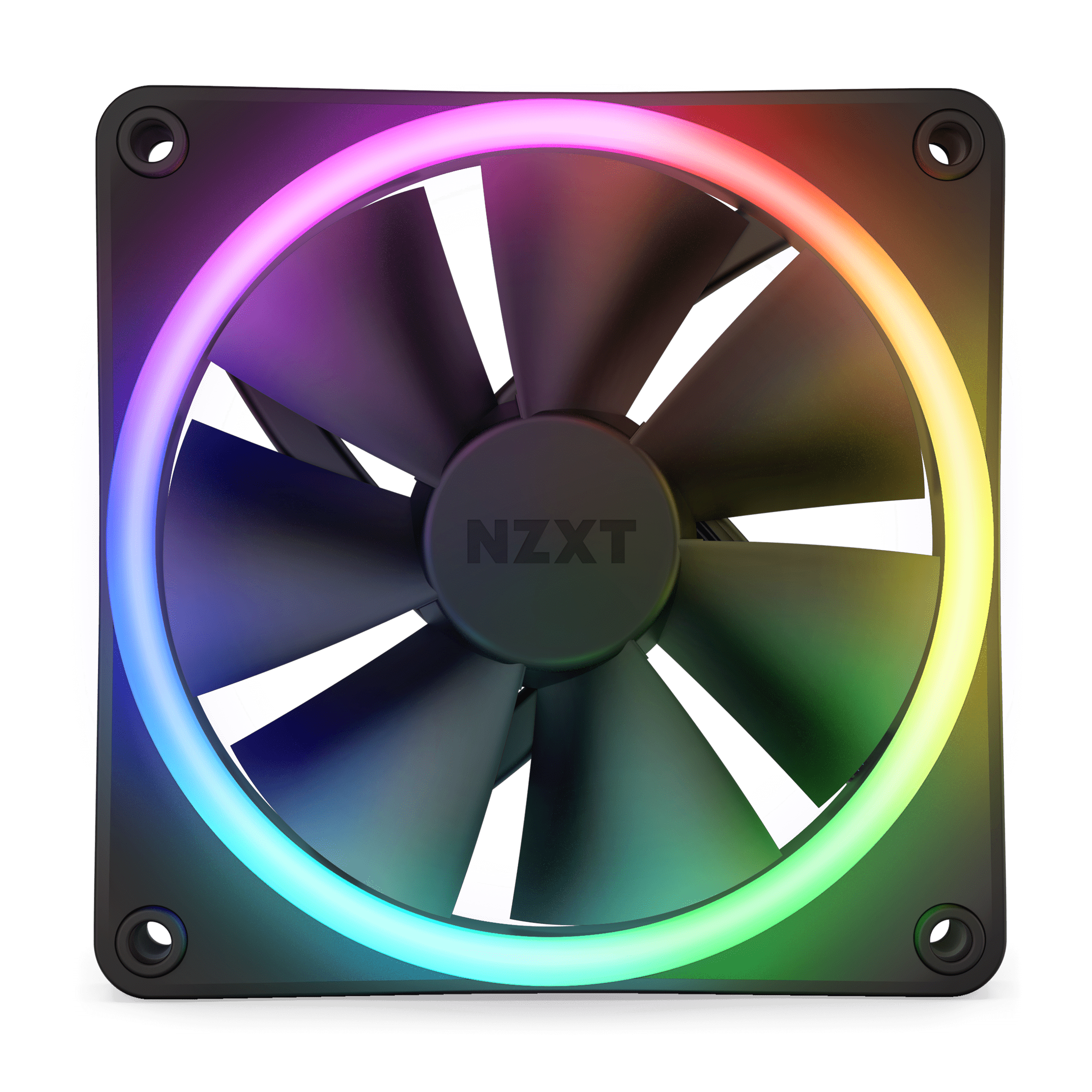 NZXT F120 DUO RGB 120mm Triple Fan Pack w/ RGB Controller - Black
