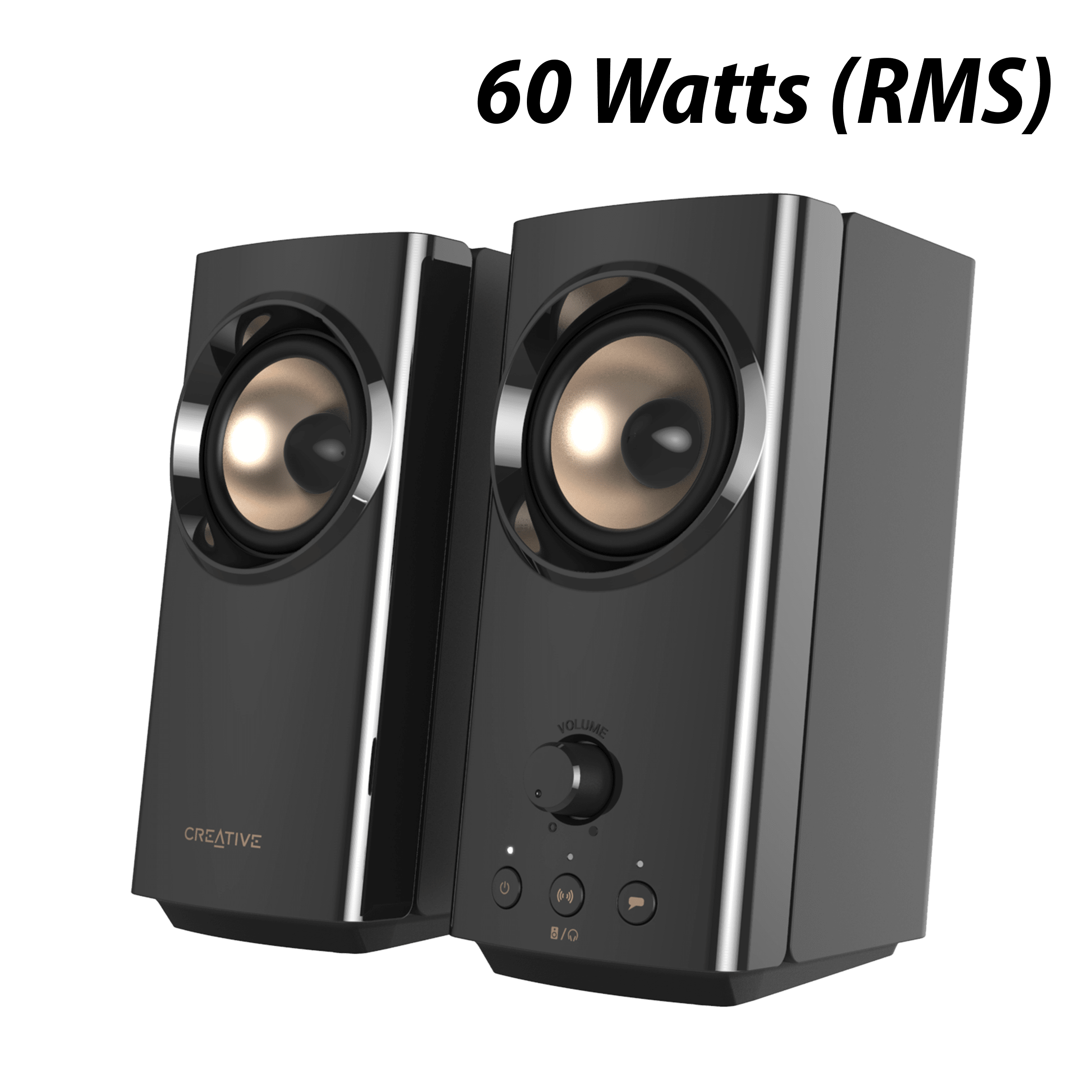 Creative T60 Compact Hi-Fi Desktop Speakers - Black